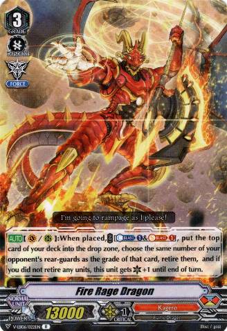 Fire Rage Dragon (3190) - Cardfight Vanguard Card Database
