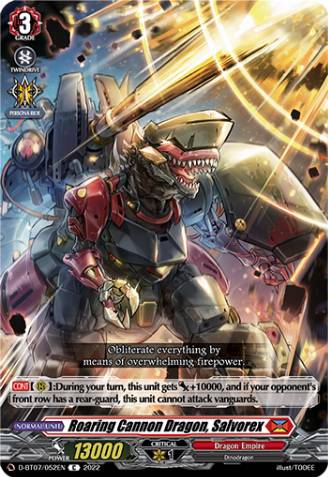 Thundering Cannon Dragon, Salvorex (384655) - Cardfight Vanguard Card Database