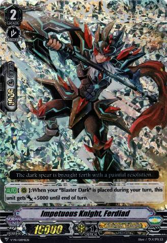 Impetuous Knight, Ferdiad (4170) - Cardfight Vanguard Card Database